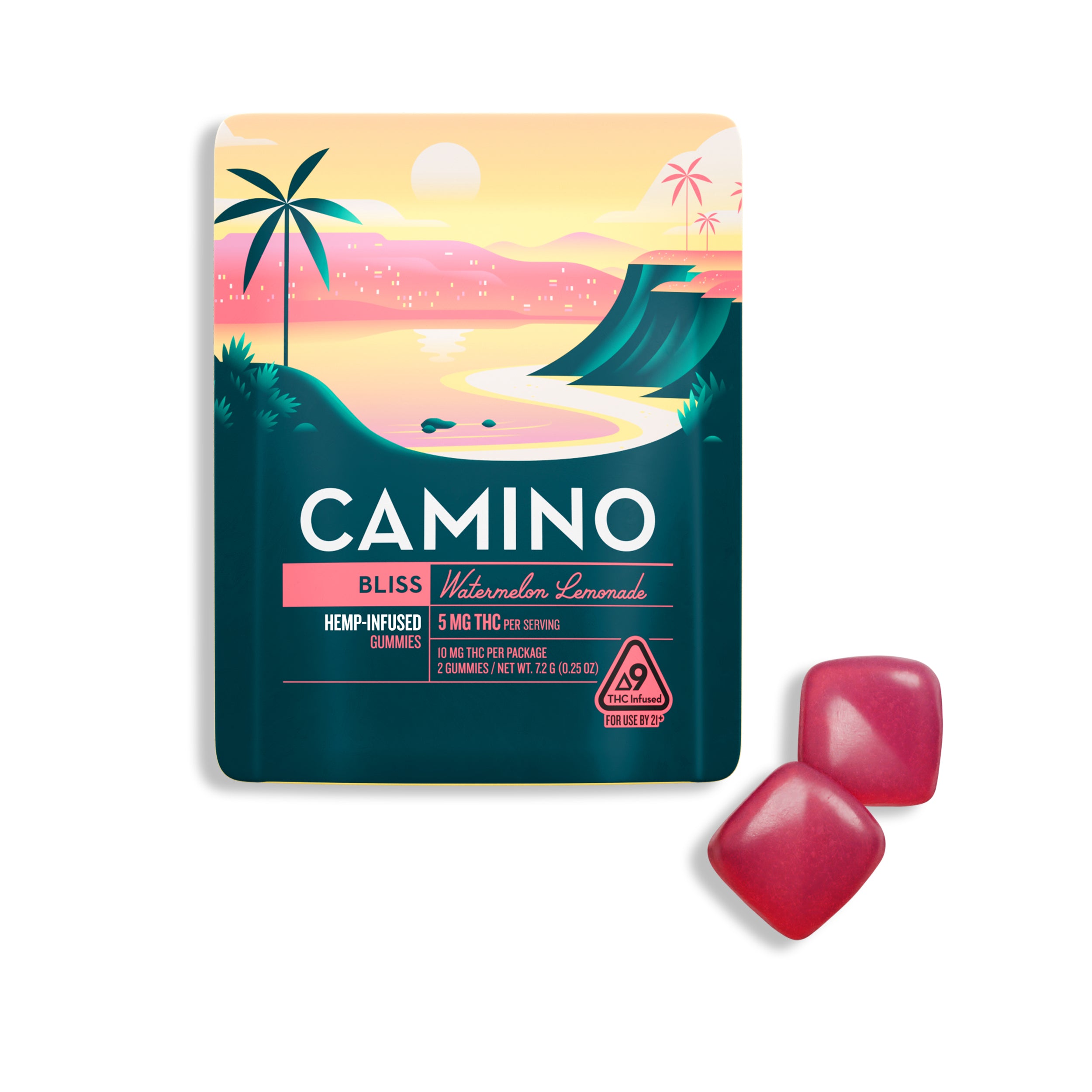 Camino Watermelon Lemonade - Bliss - Trial Packs - 5mg THC Gummies (10 – Stash House Hemp