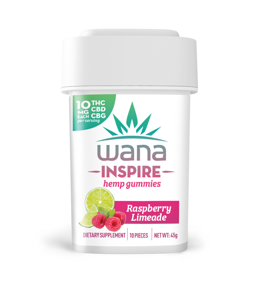 Wana Inspire: Raspberry Limeade (100mg TTL) (10 units per case) – Stash ...